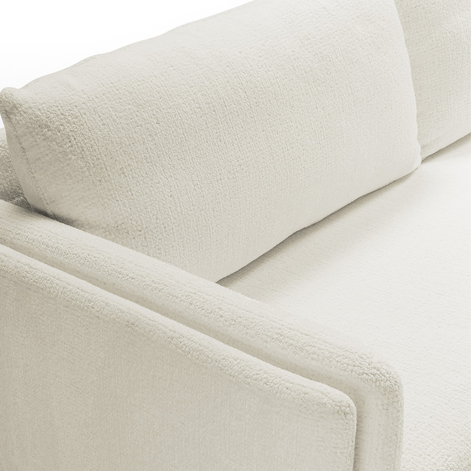 Canapé convertible d’angle en tissu chenille 100% recyclé Pixie avec ...